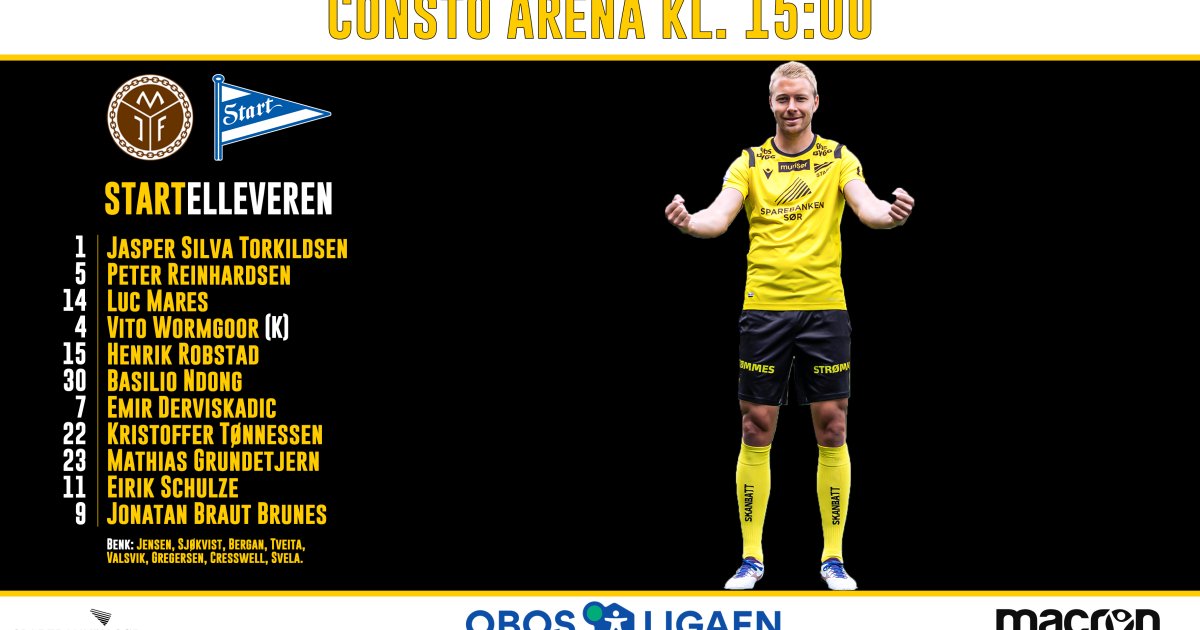 Disse starter mot Mjøndalen / Start