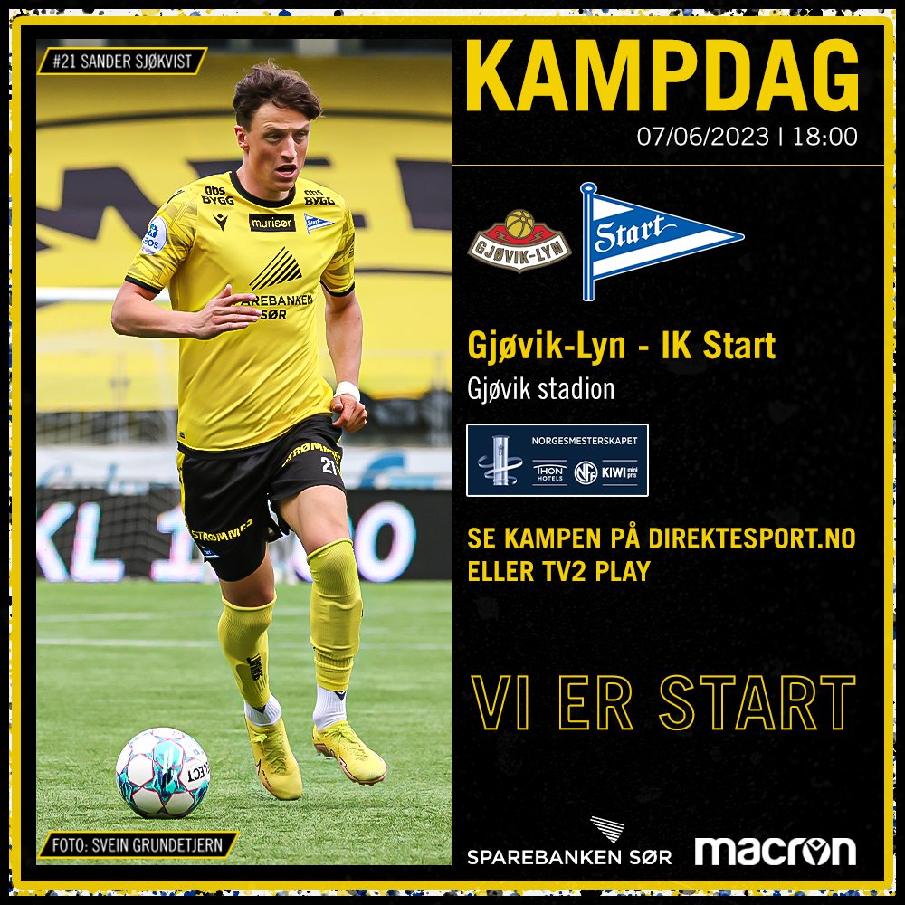 Kampdag: Cupoppgjør borte mot Gjøvik-Lyn / Start